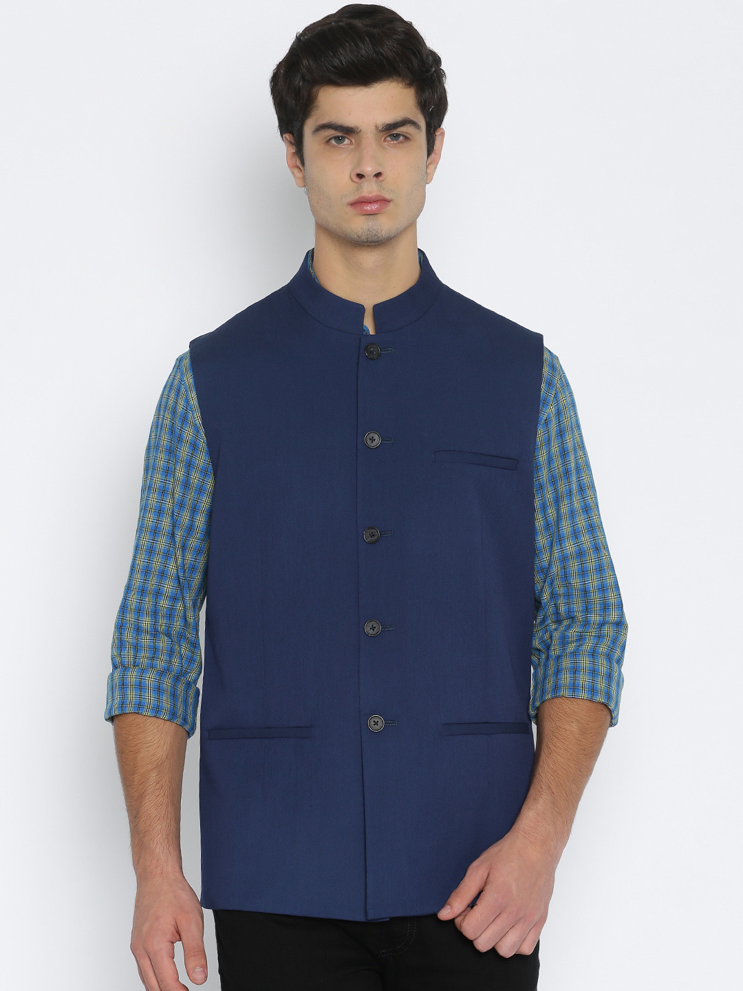 Buy SUITLTD Blue Nehru Jacket - Waistcoat for Men 1120427 | Myntra