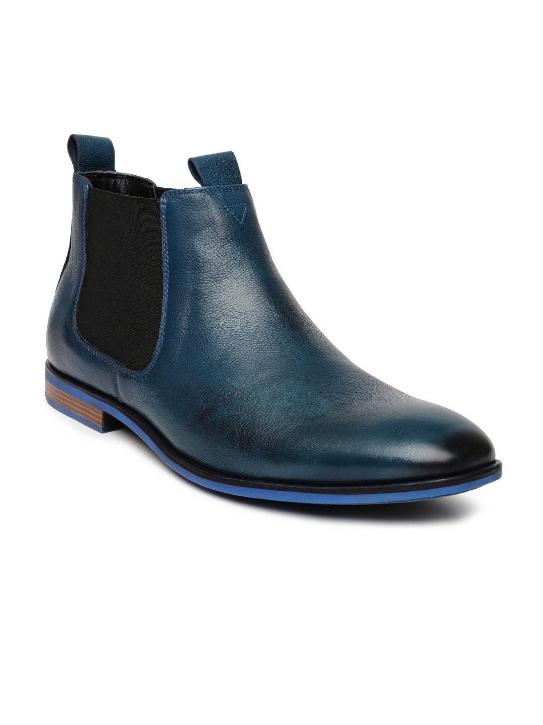 Buy Bata Men Blue Leather Boots - Boots for Men 1124281 | Myntra