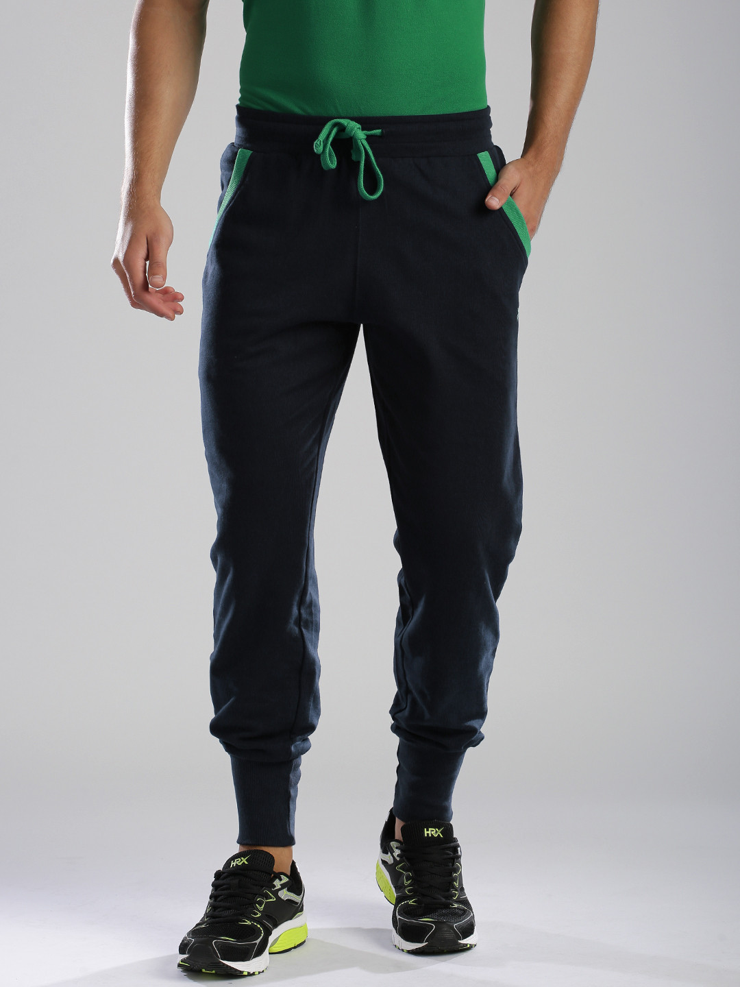 Buy HRX By Hrithik Roshan Navy Active Track Pants - Track Pants for Men ...
