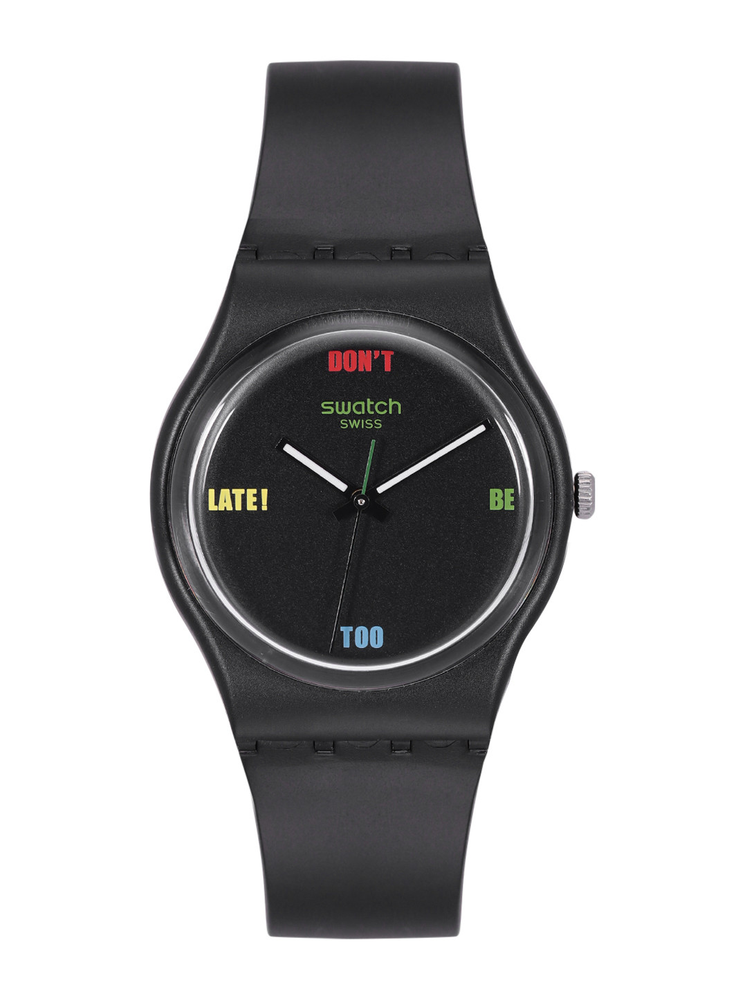 Buy Swatch SwatchEssentials Unisex Black Water Resistant Analogue Watch ...