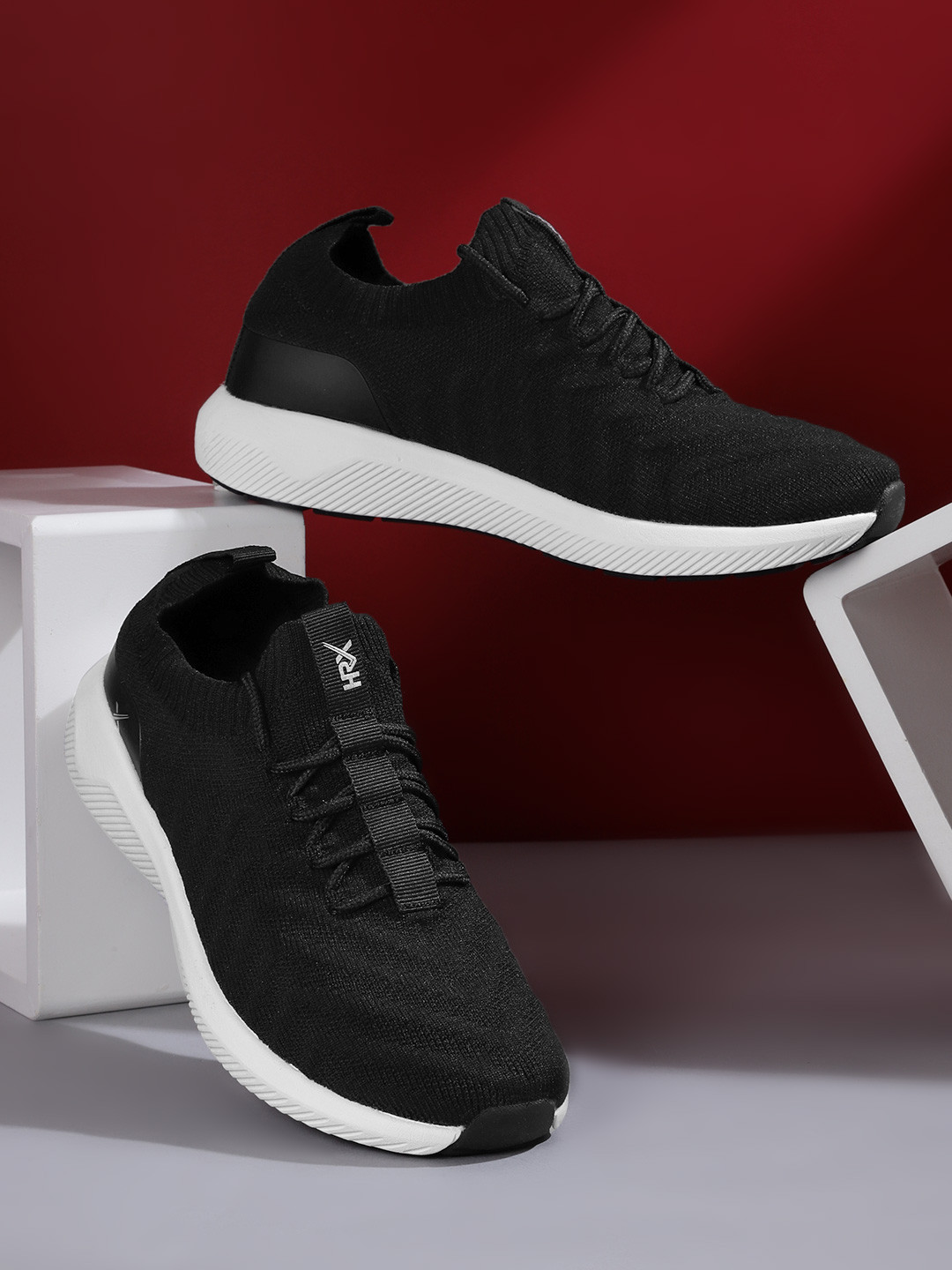 Buy HRX By Hrithik Roshan Women Black Charged Up Running Shoes - Sports ...