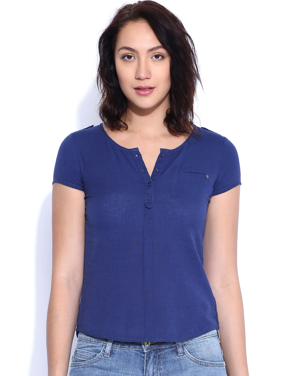 Buy SPYKAR Blue Eves Ranger Top - Tops for Women 1126149 | Myntra