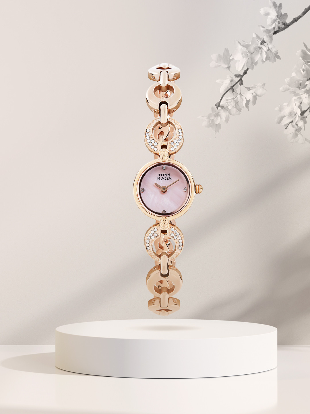 Buy Titan Raga Women Pearly Pink Dial Watch 2444WM02 - Watches for ...