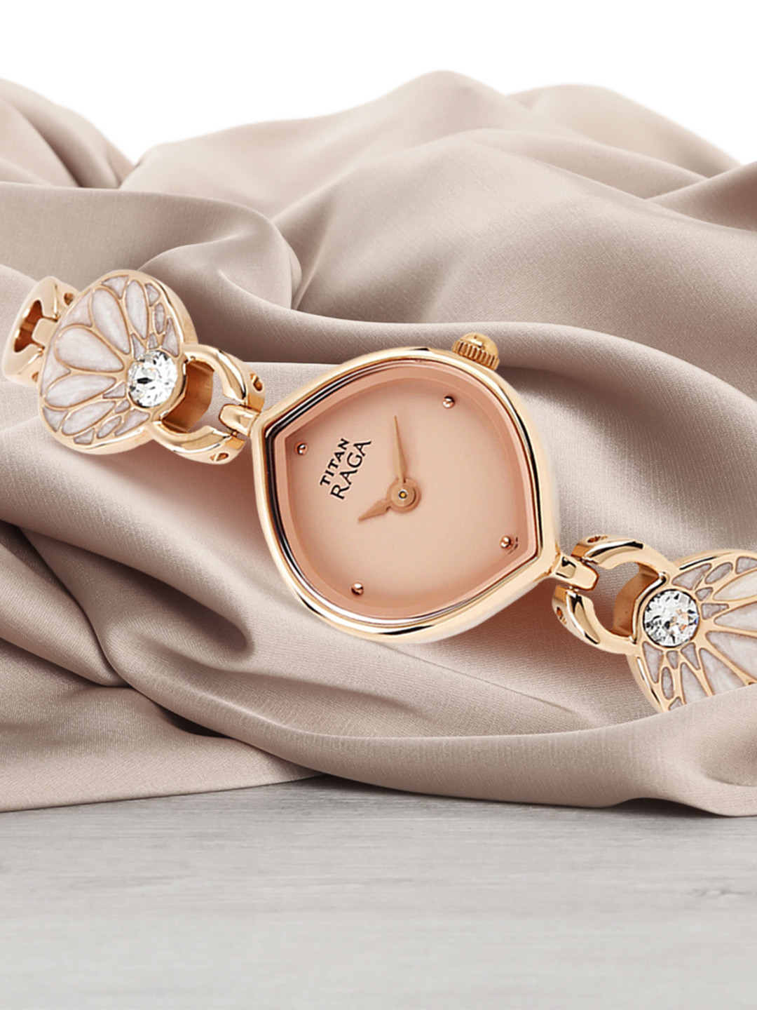 Buy Titan Raga Women Peach Coloured Dial Watch 2497WM01 - Watches for ...