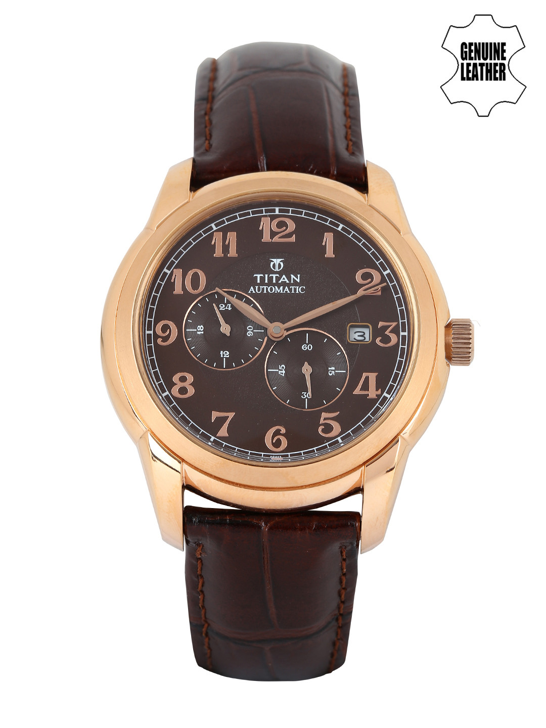 Buy Titan Men Brown Dial Automatic Watch 90033WL01J - Watches for Men ...