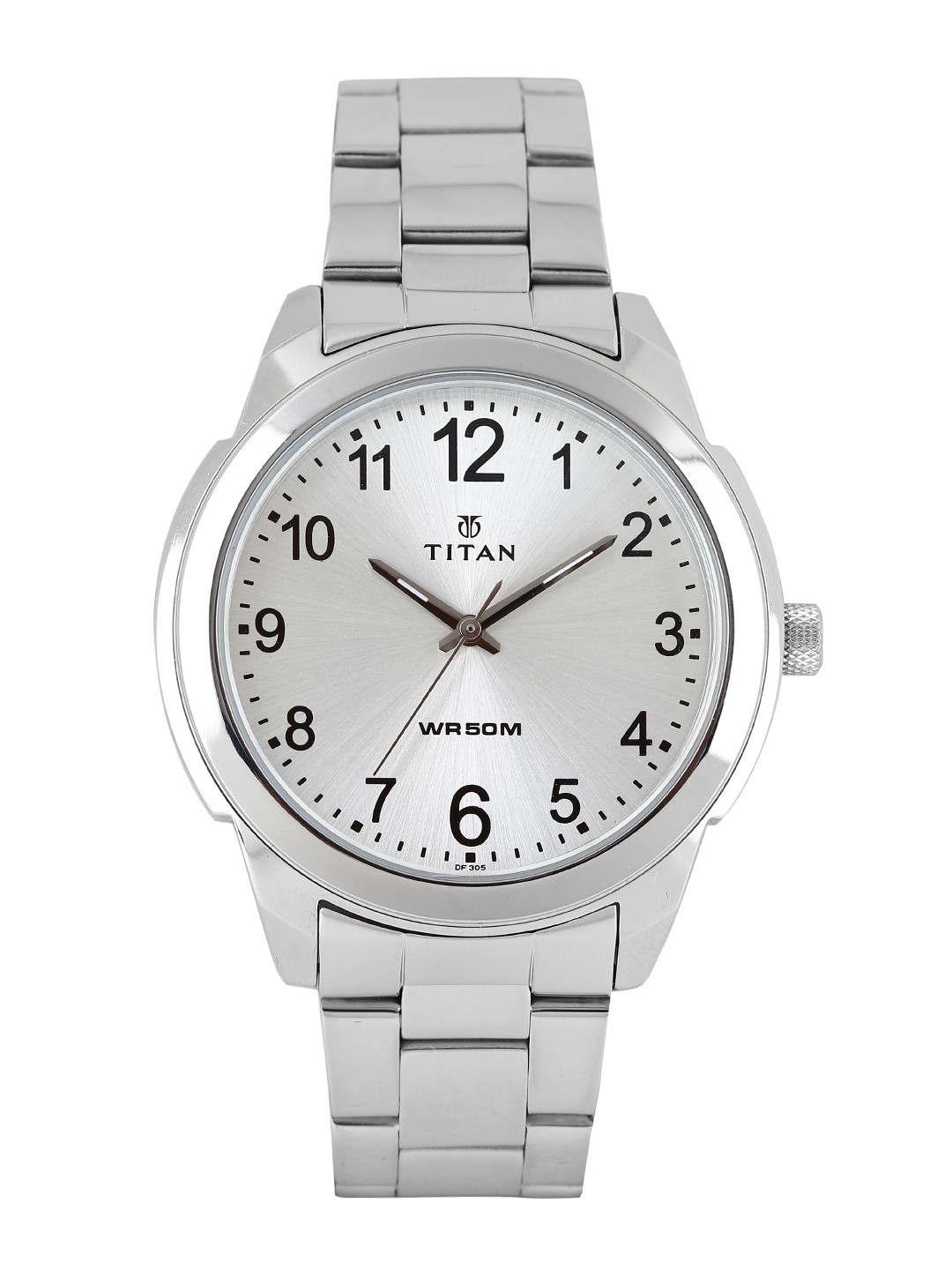 Buy Titan Men Silver Toned Dial Watch 1585SM04 - Watches for Men ...