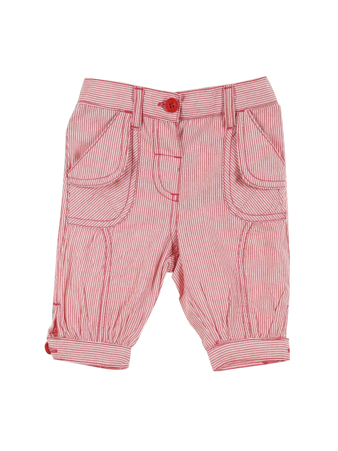 Buy Lilliput Girls Red Striped Capris - Capris for Girls 1133007 | Myntra