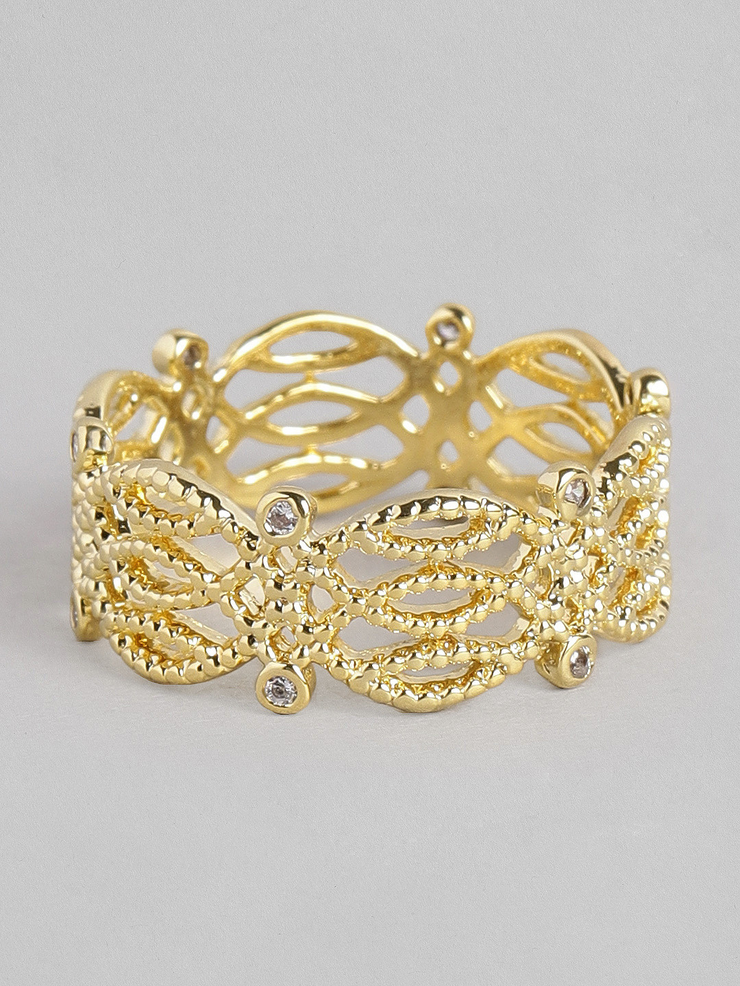 Buy Accessorize Women Gold Plated Cubic Zirconia Studded Filigree ...