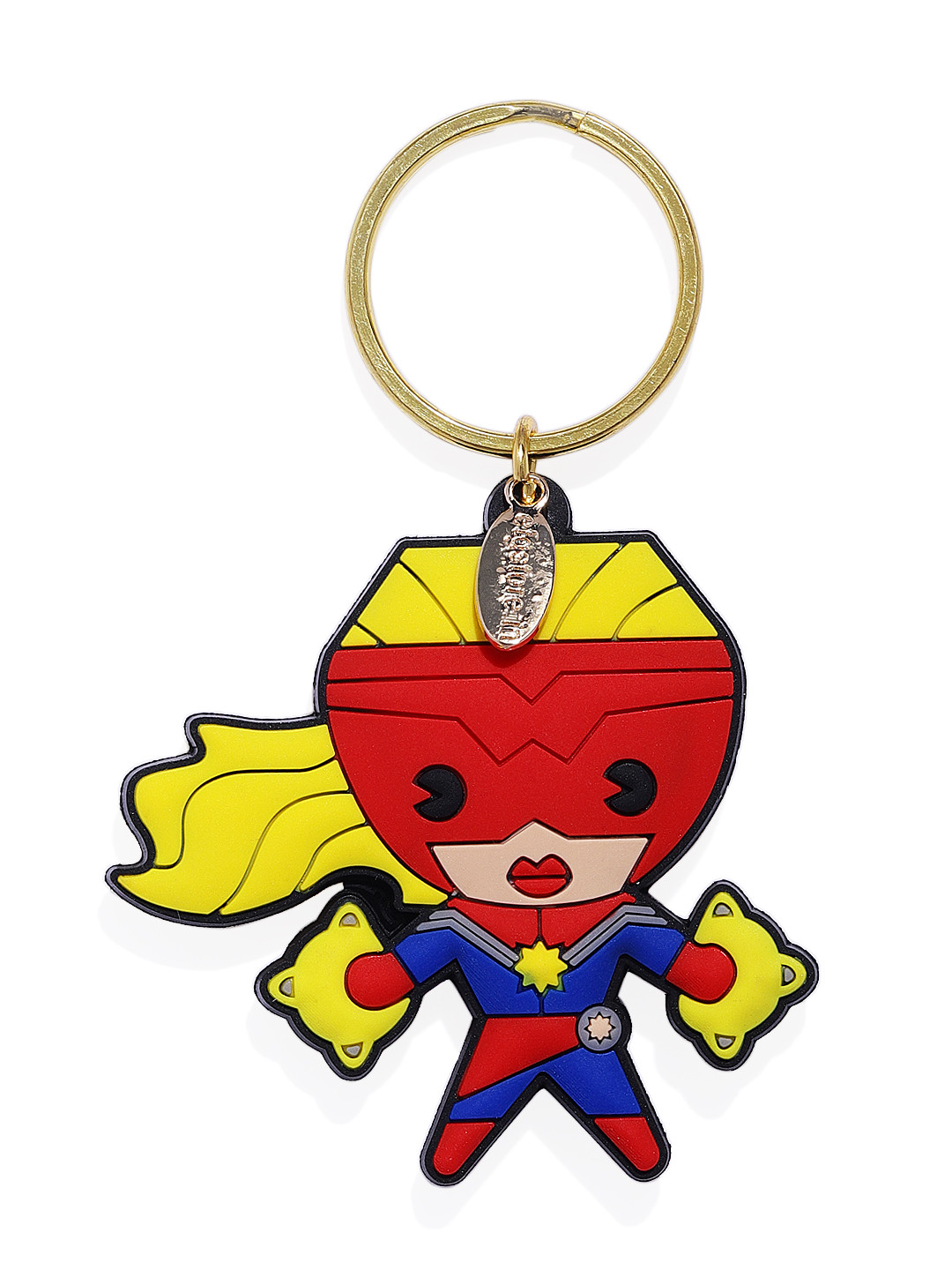 Buy EFG Red & Blue Marvel Avengers Captain Marvel Rubber Keychain - Key ...