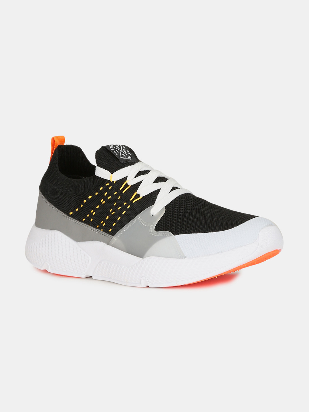 Buy Flying Machine Men Black & Grey Colourblocked Sneakers - Casual ...