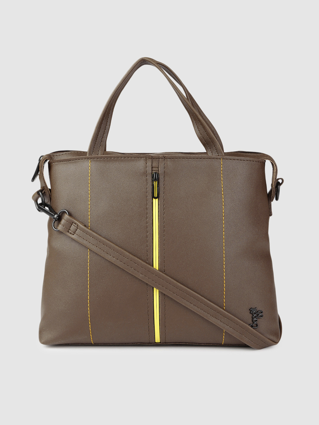 Buy Baggit Brown Solid Handheld Bag - Handbags for Women 11375602 | Myntra