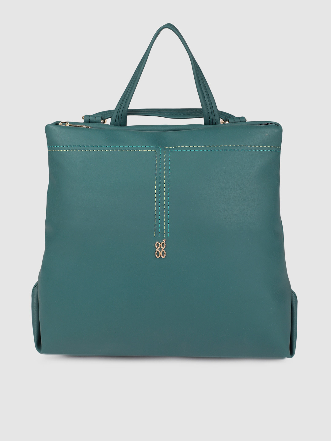 Buy Baggit Teal Blue Solid NOSH Handheld Bag Cum Backpack - Handbags ...