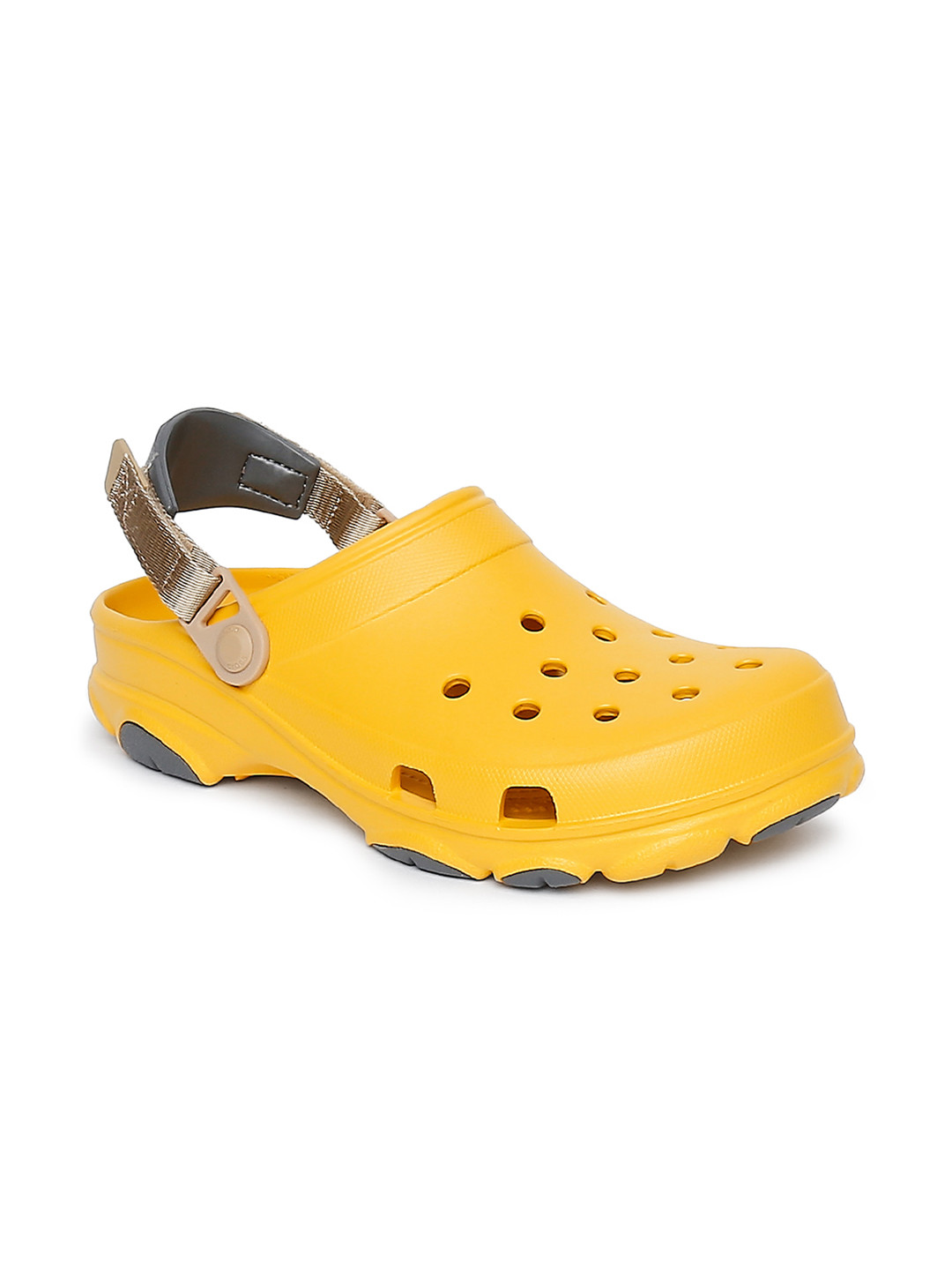 Buy Crocs Classic Women Yellow Solid Clogs - Flip Flops for Women ...