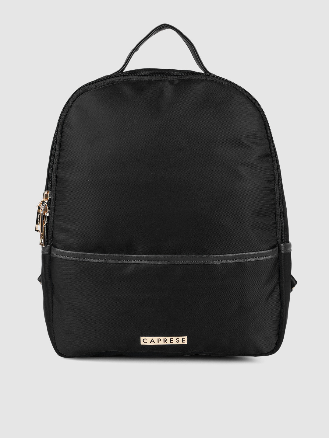 Buy Caprese Women Black Solid Backpack - Backpacks for Women 11404384 ...