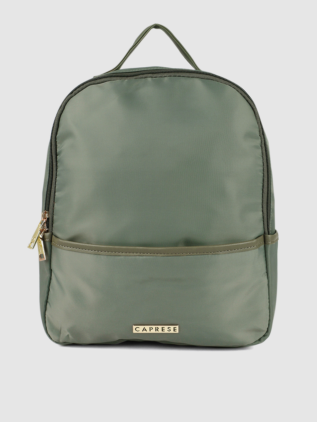 Buy Caprese Women Olive Green Solid Backpack - Backpacks for Women ...