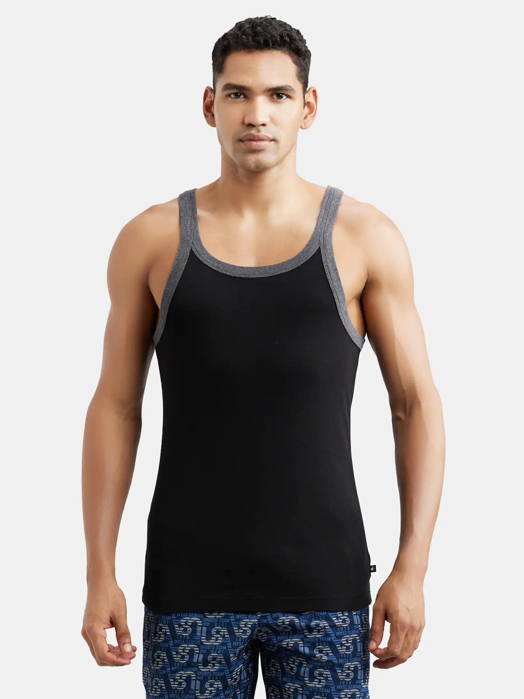 Buy Jockey ZONE Men Black Solid Innerwear Vest - Innerwear Vests for ...