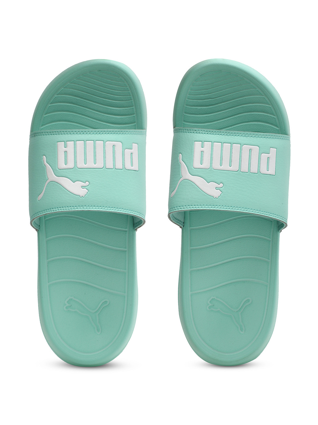 Buy Puma Unisex Sea Green Popcat 20 Sliders - Flip Flops for Unisex ...