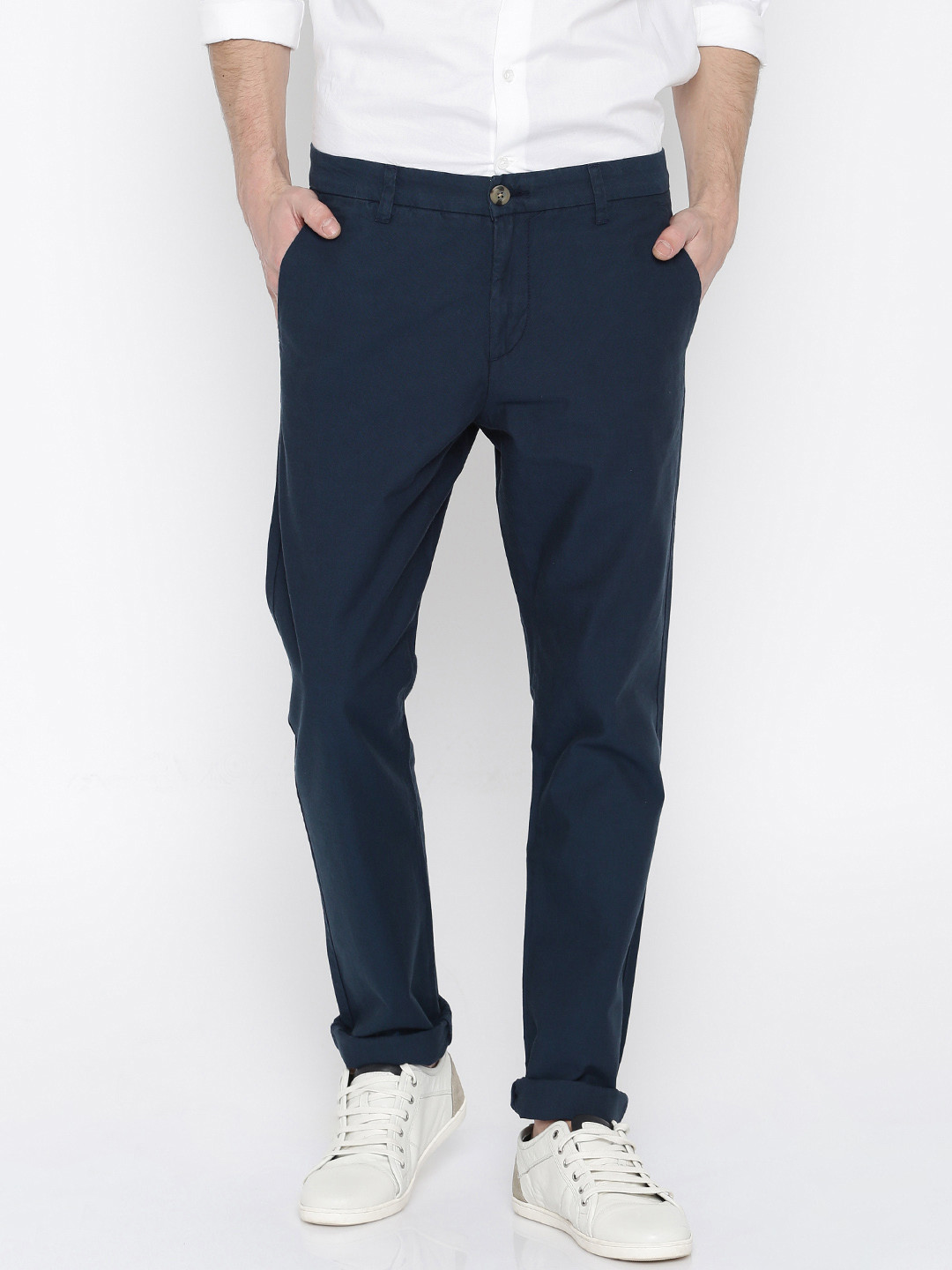 Buy U.S. Polo Assn. Navy Trousers - Trousers for Men 1142204 | Myntra