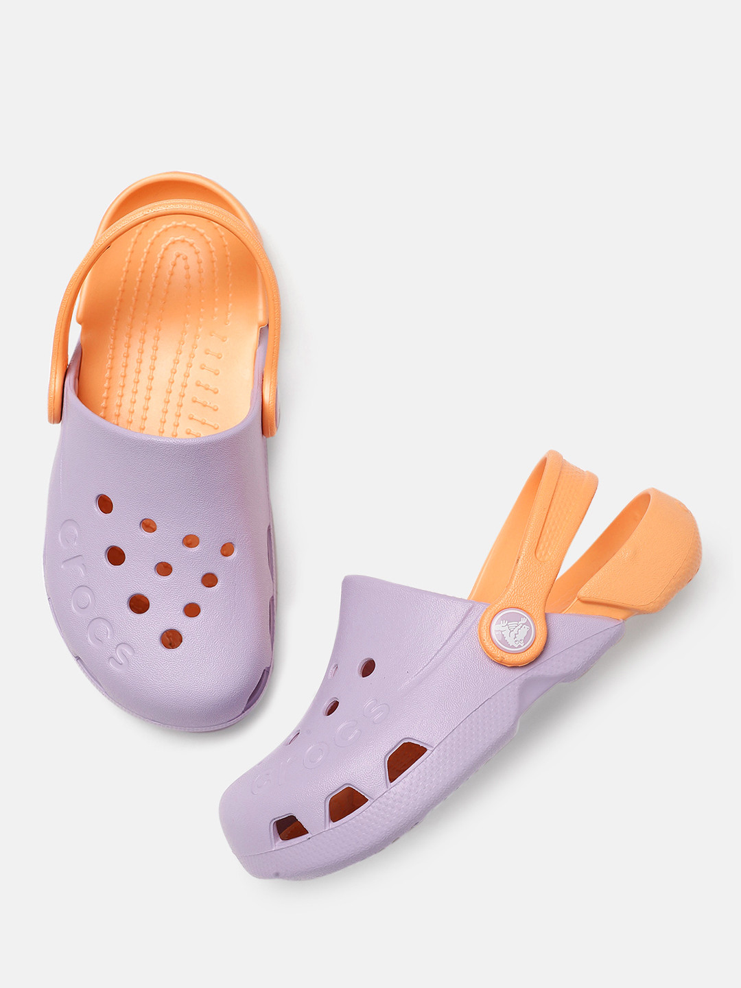 Buy Crocs Kids Orange & Lavender Colourblocked Electro Clogs - Flip ...