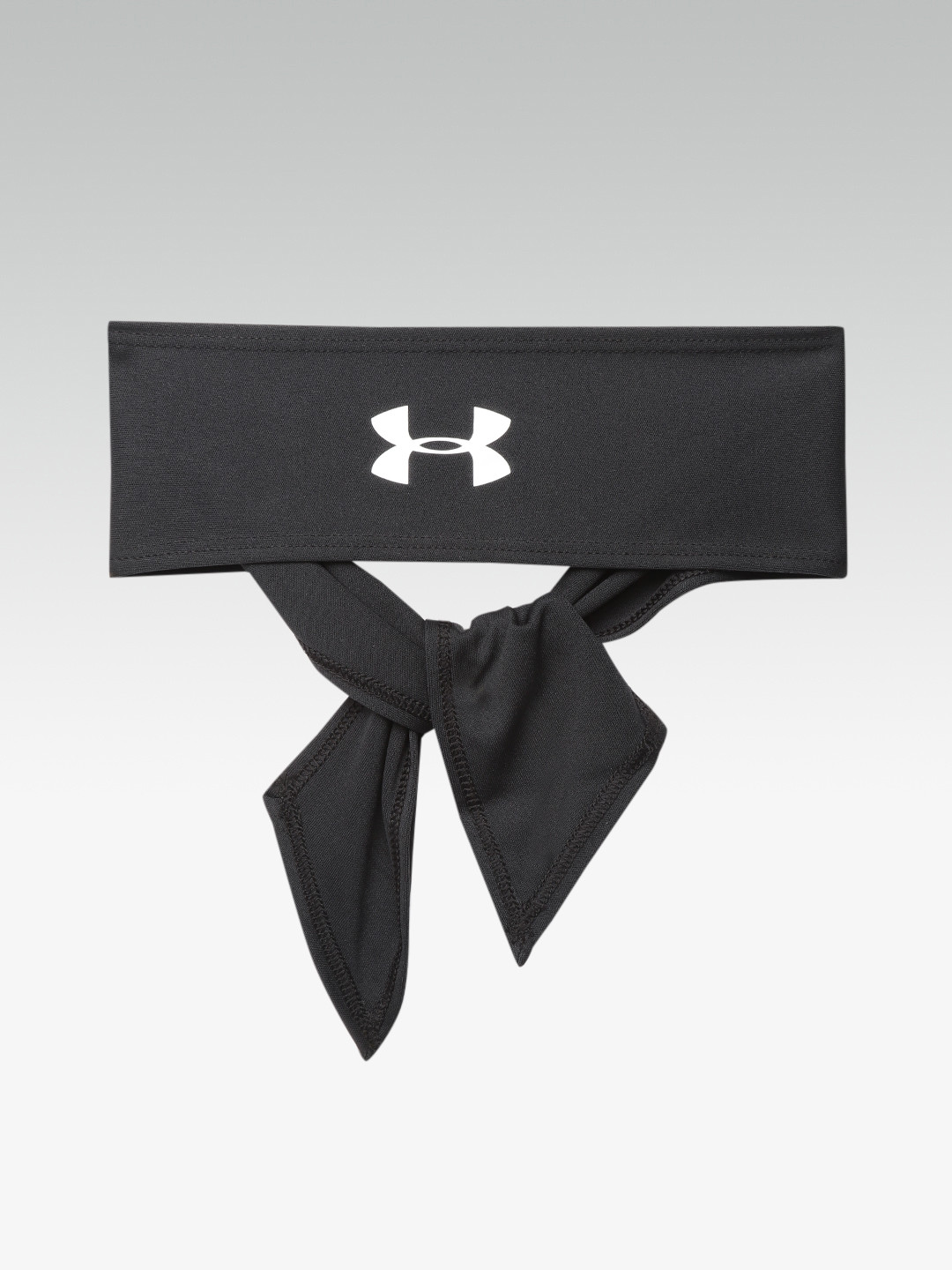 Buy UNDER ARMOUR Unisex Black Solid Tie Headband With Printed Detail ...