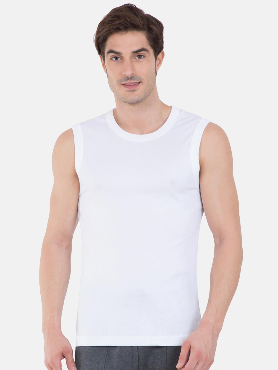 Buy Jockey Men Super Combed Cotton Rib Round Neck Muscle Vest 9930 ...