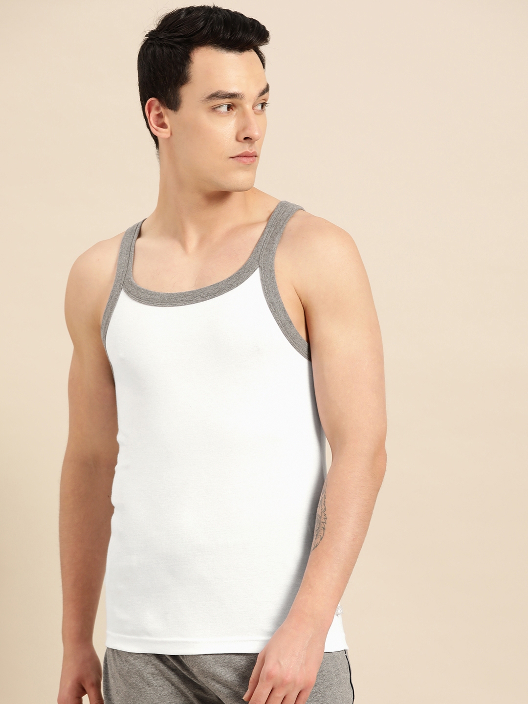 Buy Jockey Men White Solid Innerwear Vest Innerwear Vests For Men 11444312 Myntra