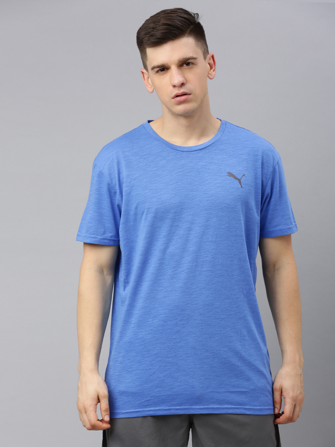 Buy Puma Men Blue Relaxed Fit Solid Energy DryCELL Round Neck Training ...