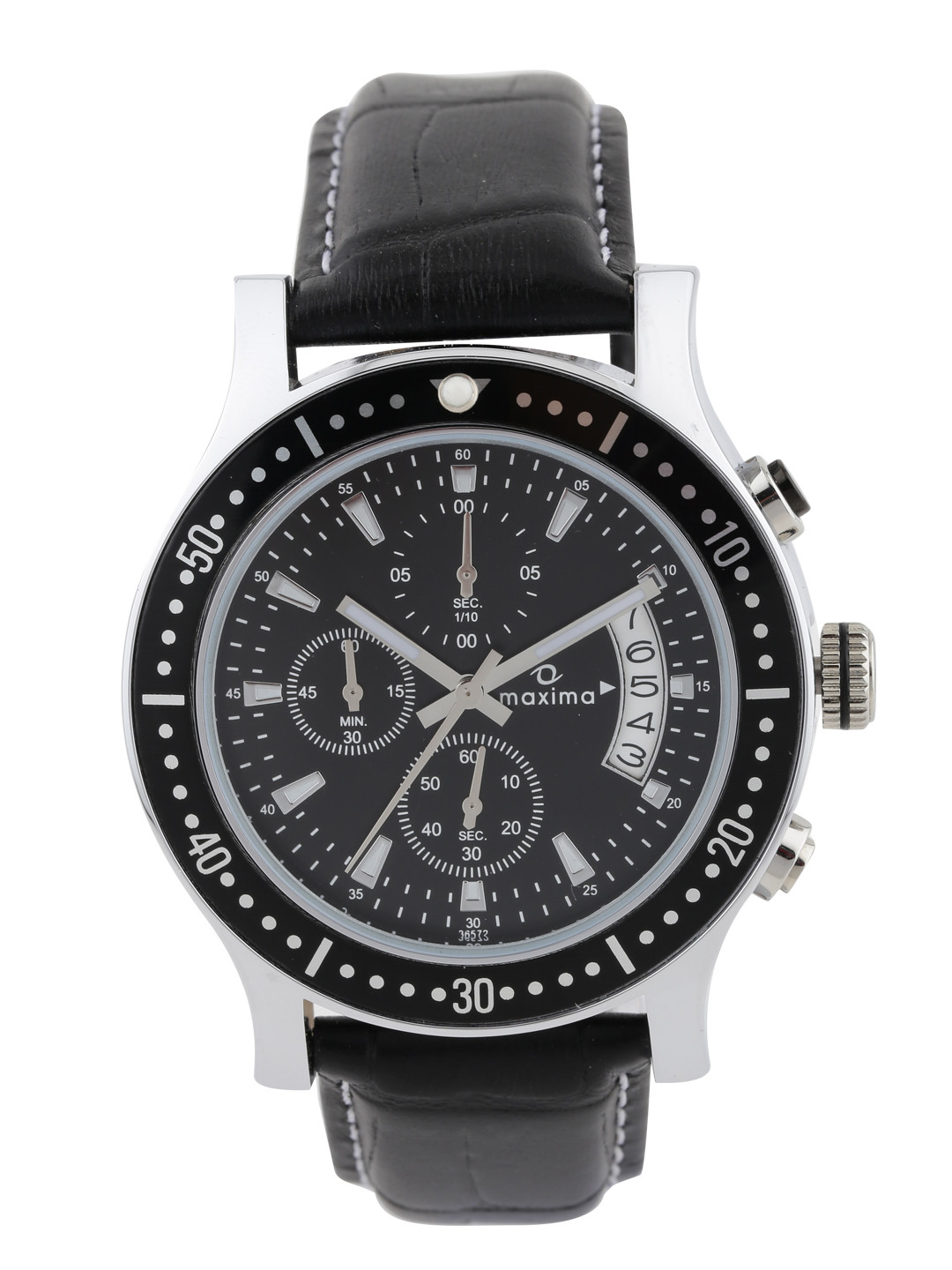 Buy Maxima Men Black Chronograph Dial Watch 36572LMGI - Watches for Men ...