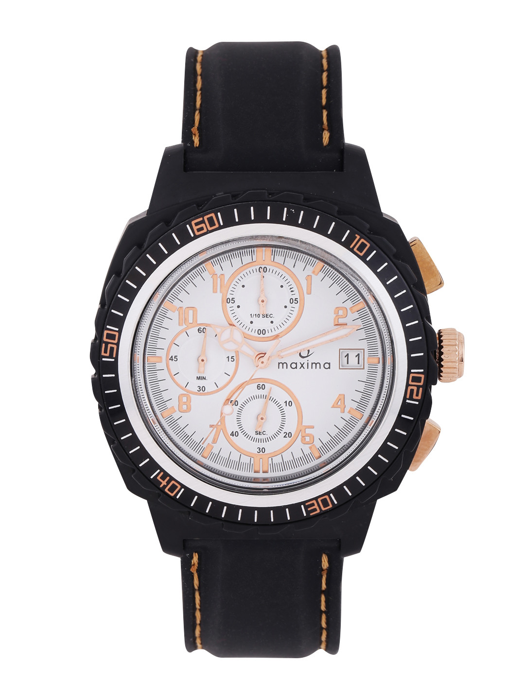 Buy Maxima Men White Chronograph Watch 37451PPGN - Watches for Men ...