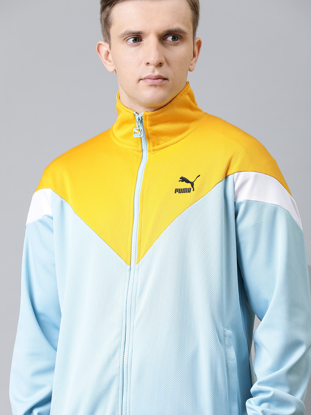 Buy Puma Men Blue & Yellow Colourblocked Lightweight Iconic MCS Track ...
