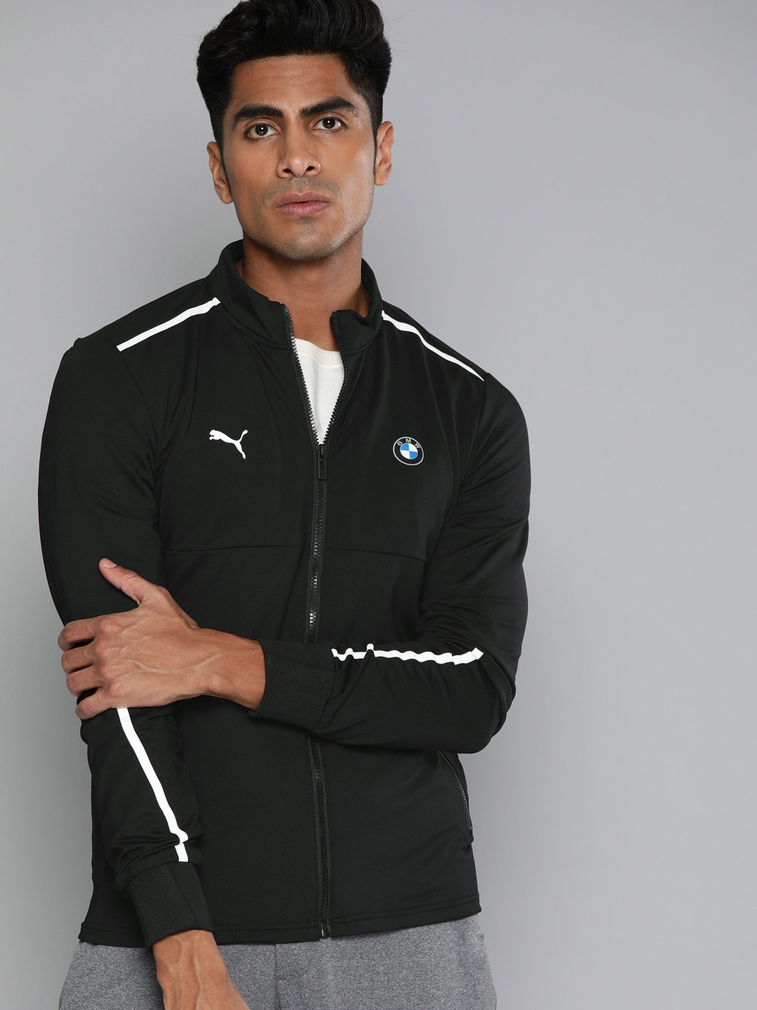 Buy PUMA Motorsport Men Black Solid Slim Fit Lightweight BMW Sporty ...