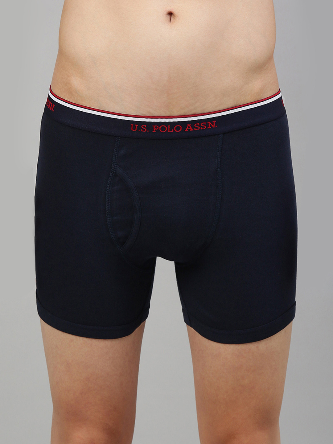 Buy U.S. Polo Assn. Men Navy Blue Solid Trunks I667 195 P1 - Trunk for ...