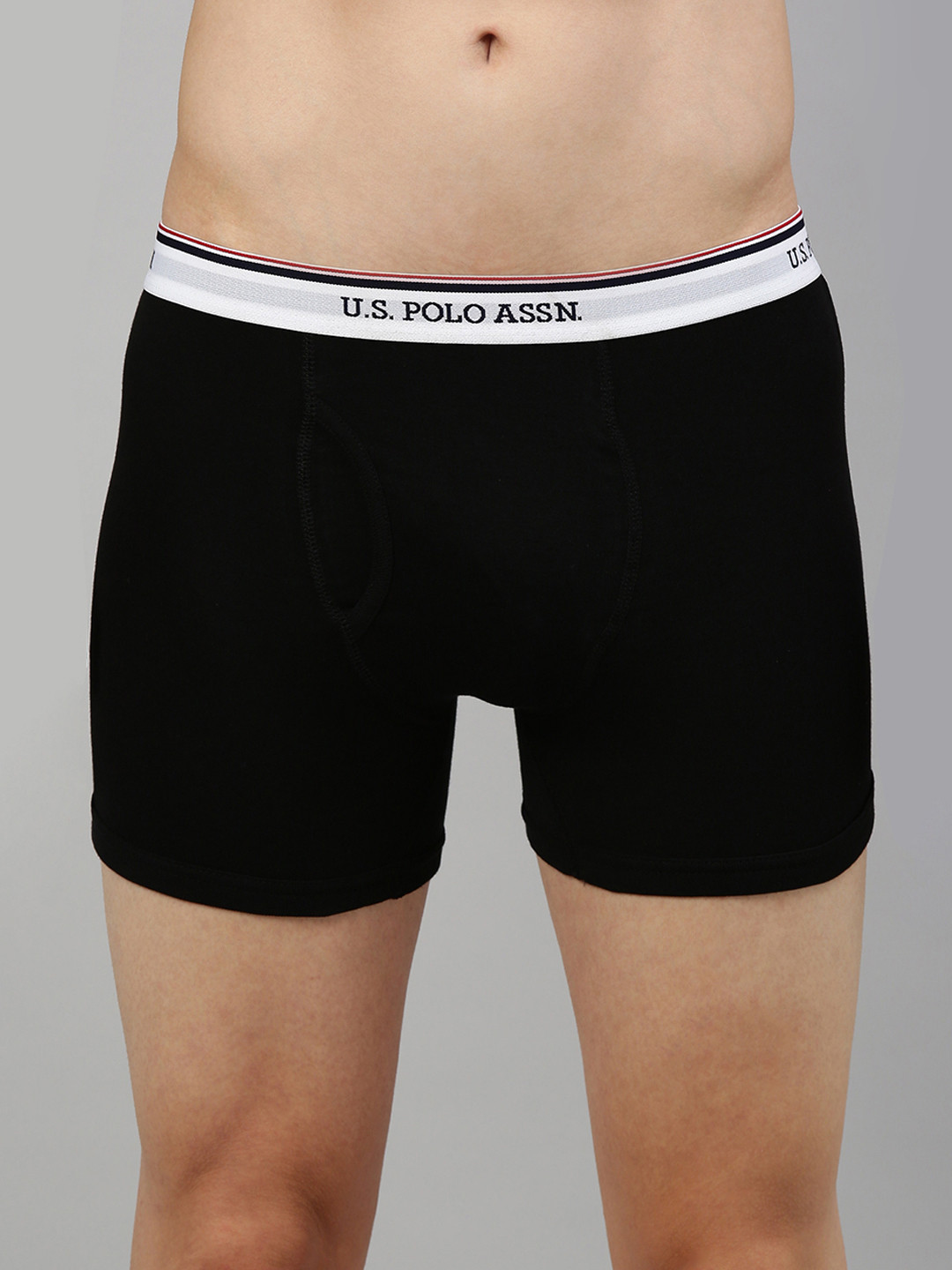 Buy U.S. Polo Assn. Men Black Solid Pure Cotton Trunks I667 002 P1 XL ...