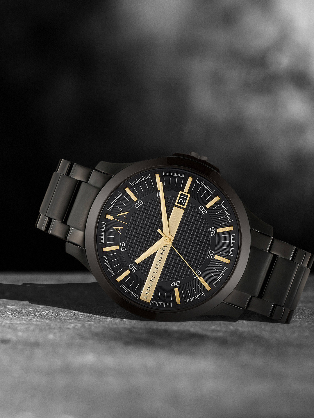 Buy Armani Exchange Men Black Hampton Analogue Watch AX2413 - Watches ...