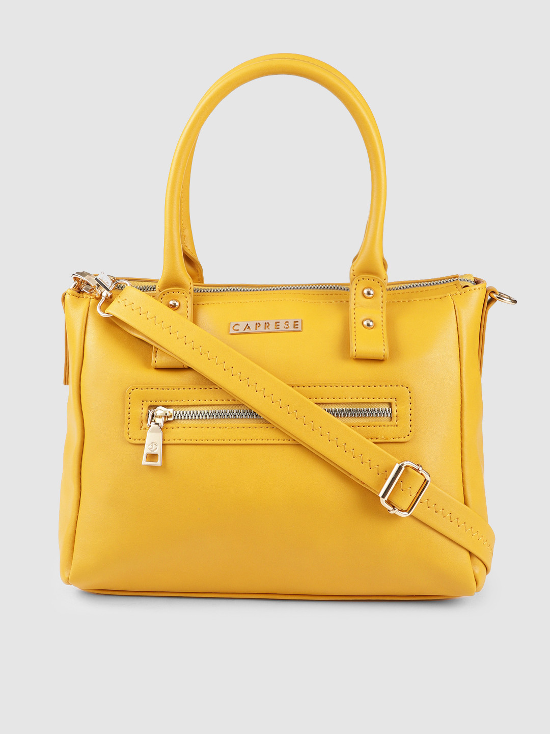 Buy Caprese Yellow Solid EDDA Handheld Bag - Handbags for Women ...