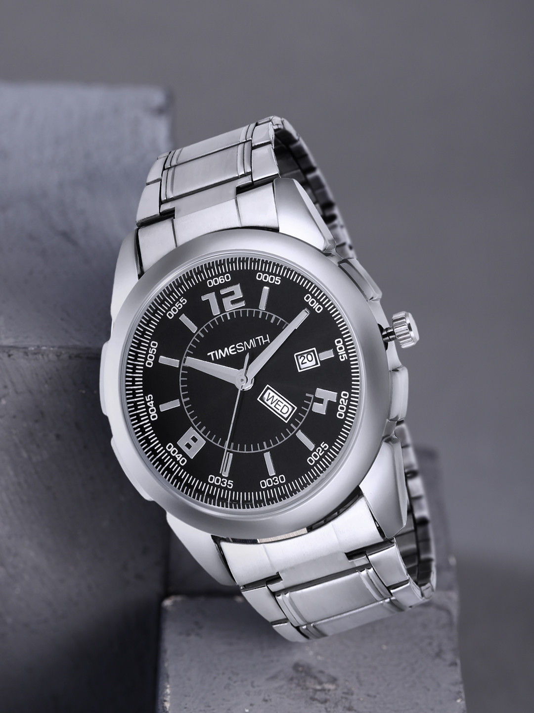 Buy TIMESMITH Men Silver Toned Analogue Watch TSC 008 - Watches for Men ...