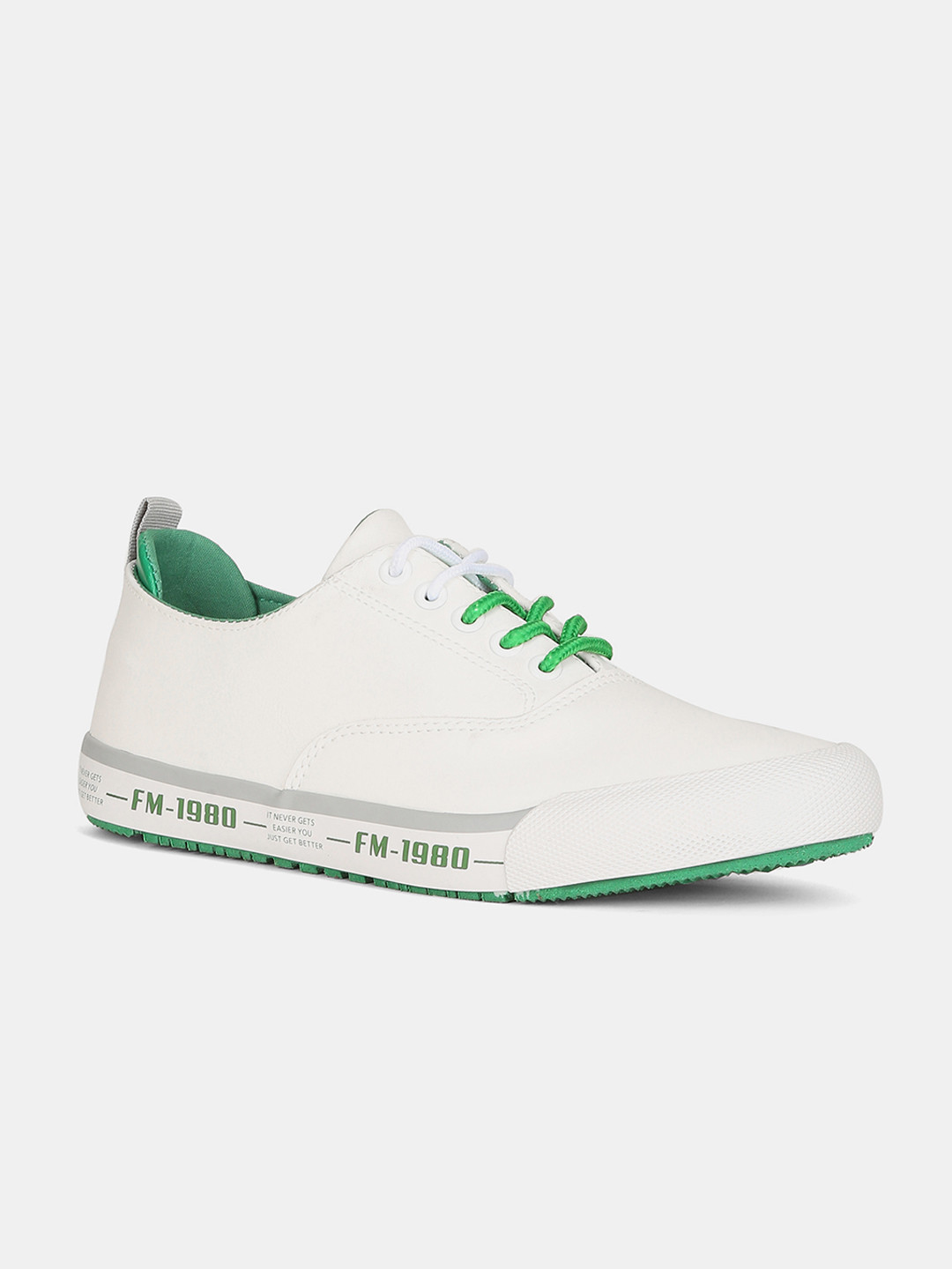 Buy Flying Machine Men White Solid Sneakers - Casual Shoes for Men ...