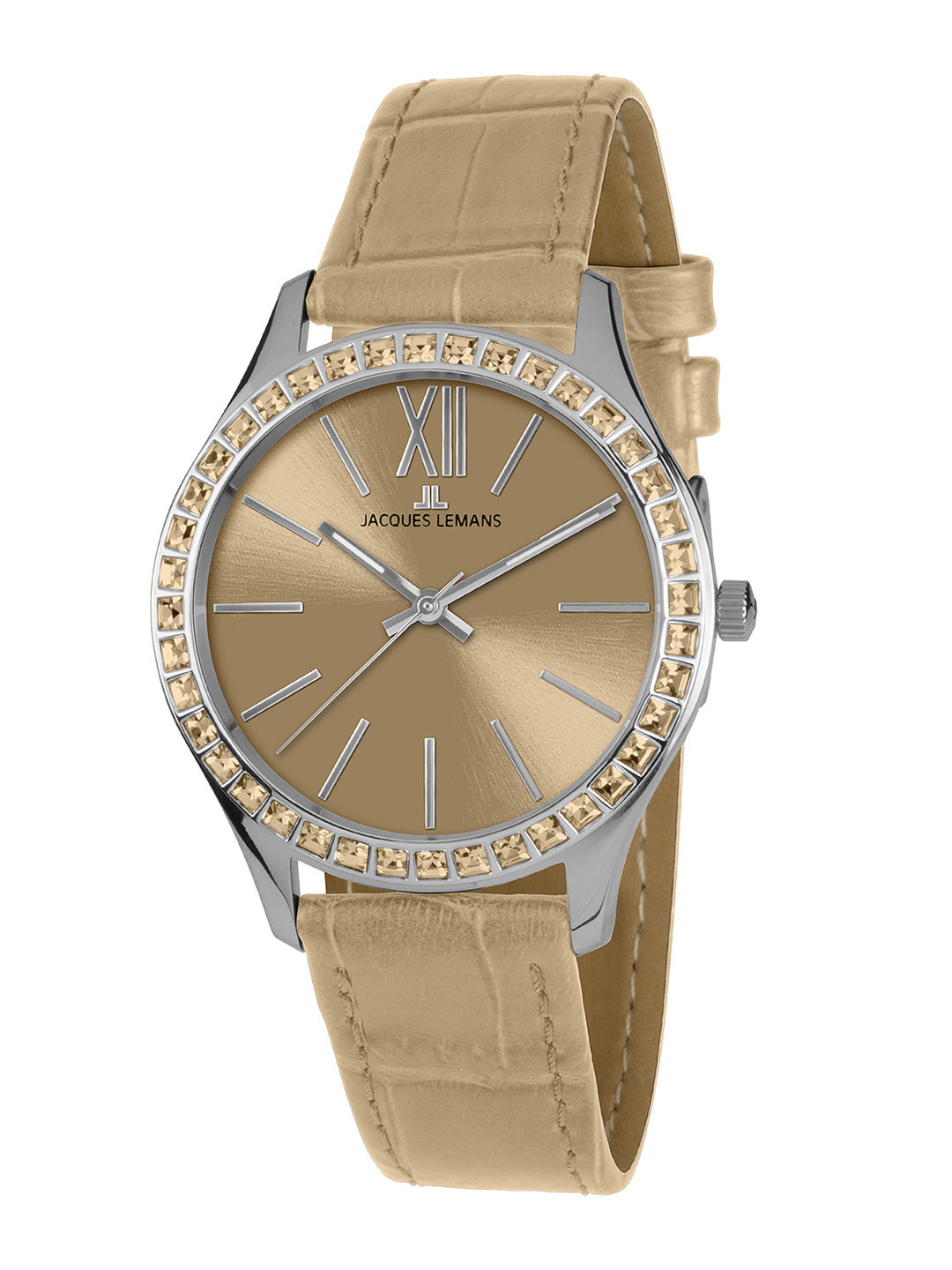 Buy Jacques Lemans Women Beige Analogue Watch 1 1841J - Watches for ...