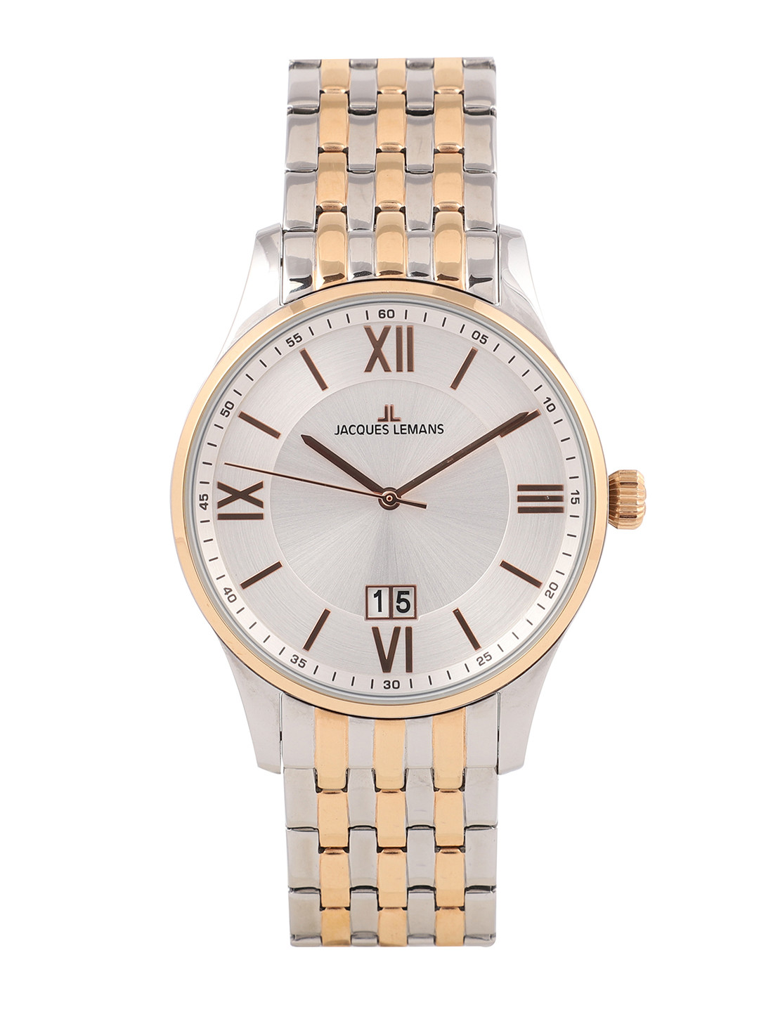 Buy Jacques Lemans Men Silver Toned Analogue Watch 1 1845R - Watches ...
