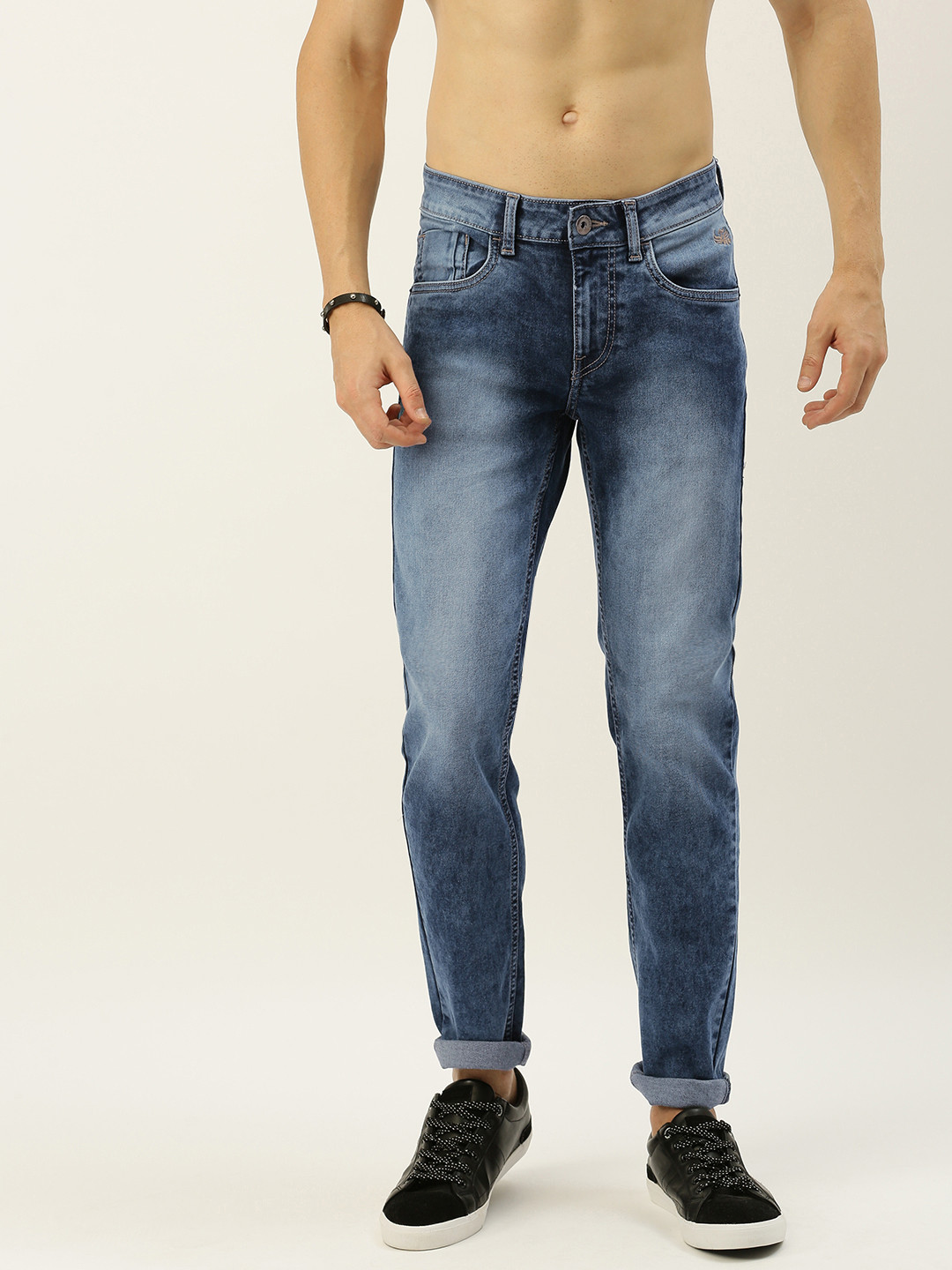 Buy Flying Machine Men Blue Jackson Skinny Fit Low Rise Clean Look ...