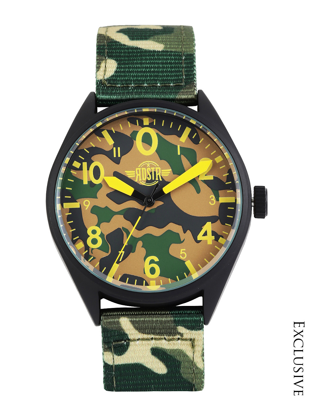 Buy RDSTR Men Brown & Green Camouflage Print Dial Watch MFB PN Y 9572 ...