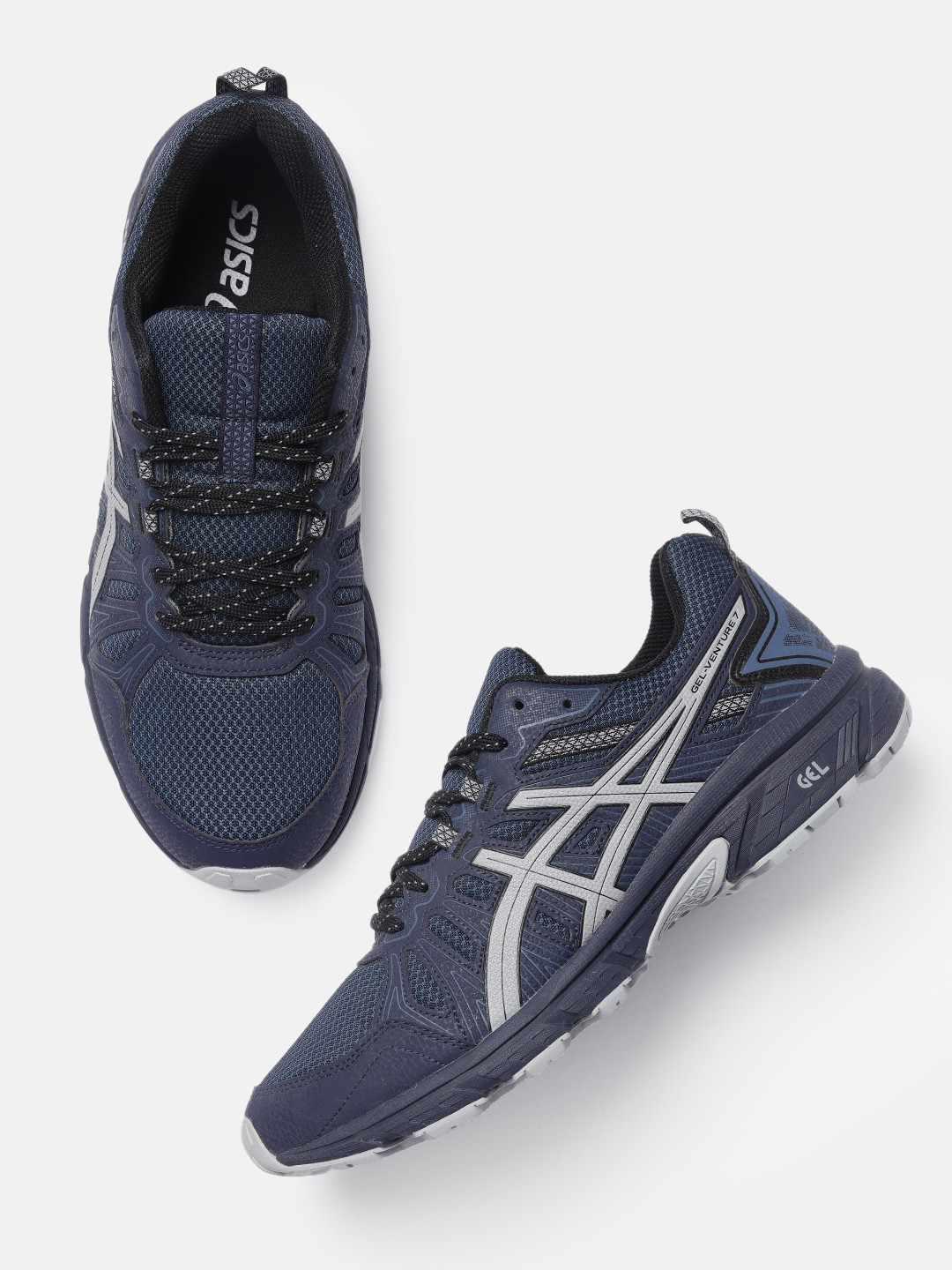 Buy ASICS Men Navy Blue Gel Venture 7 Running Shoes - Sports Shoes for ...
