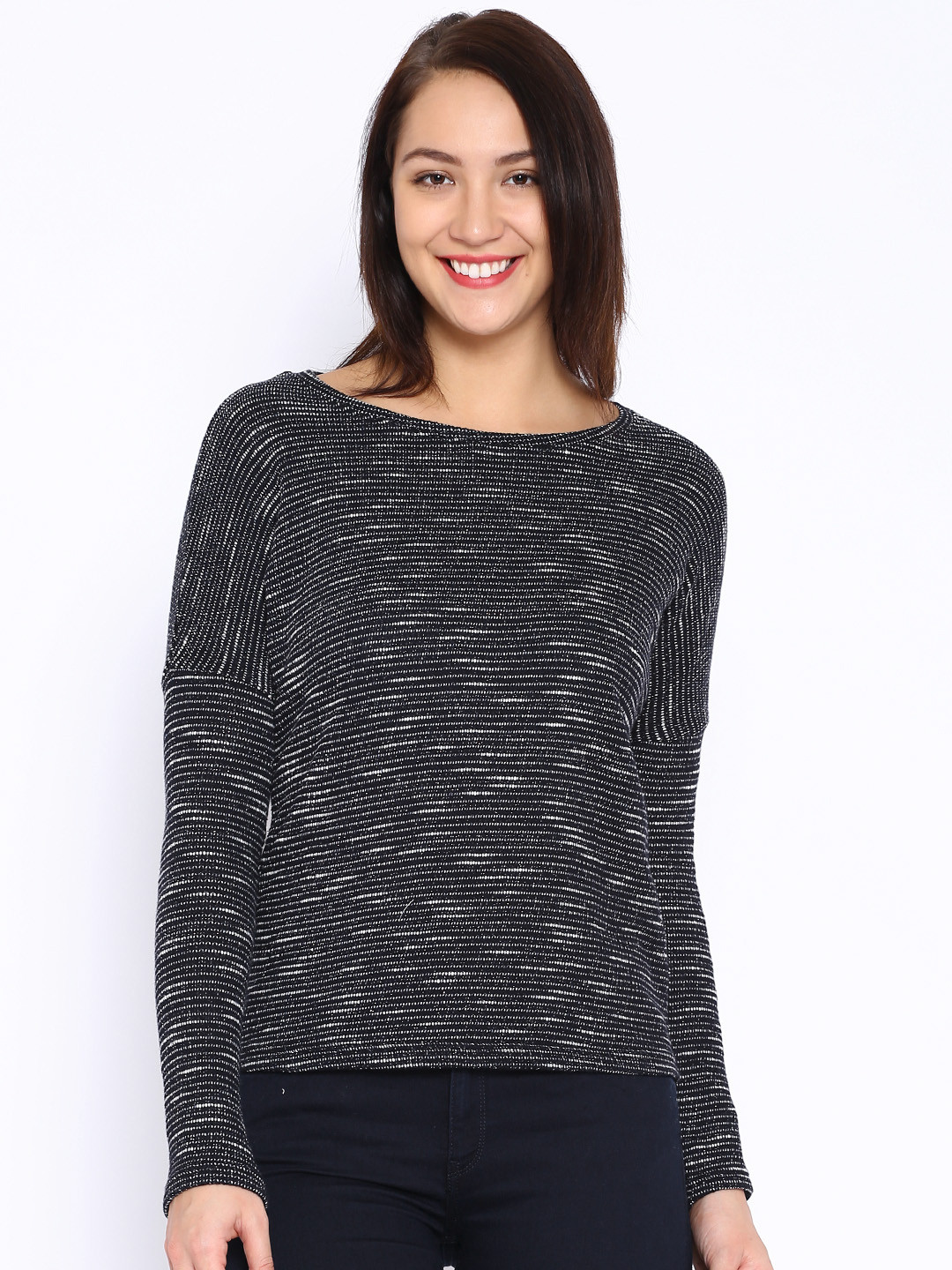 Buy ONLY Blue Shimmery Top - Tops for Women 1155945 | Myntra