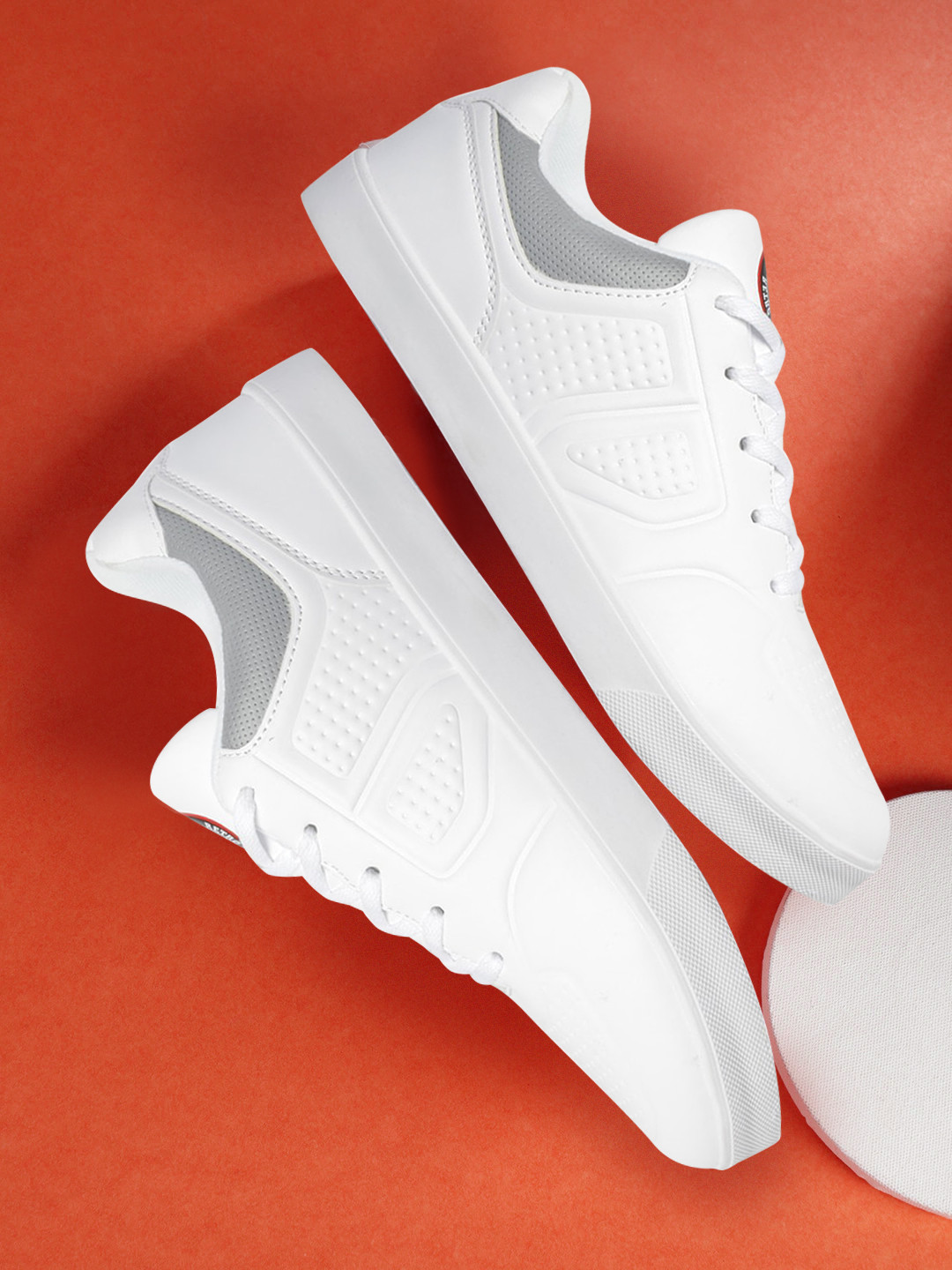 Buy HRX By Hrithik Roshan Men White Solid Retro Basketball Sneakers ...