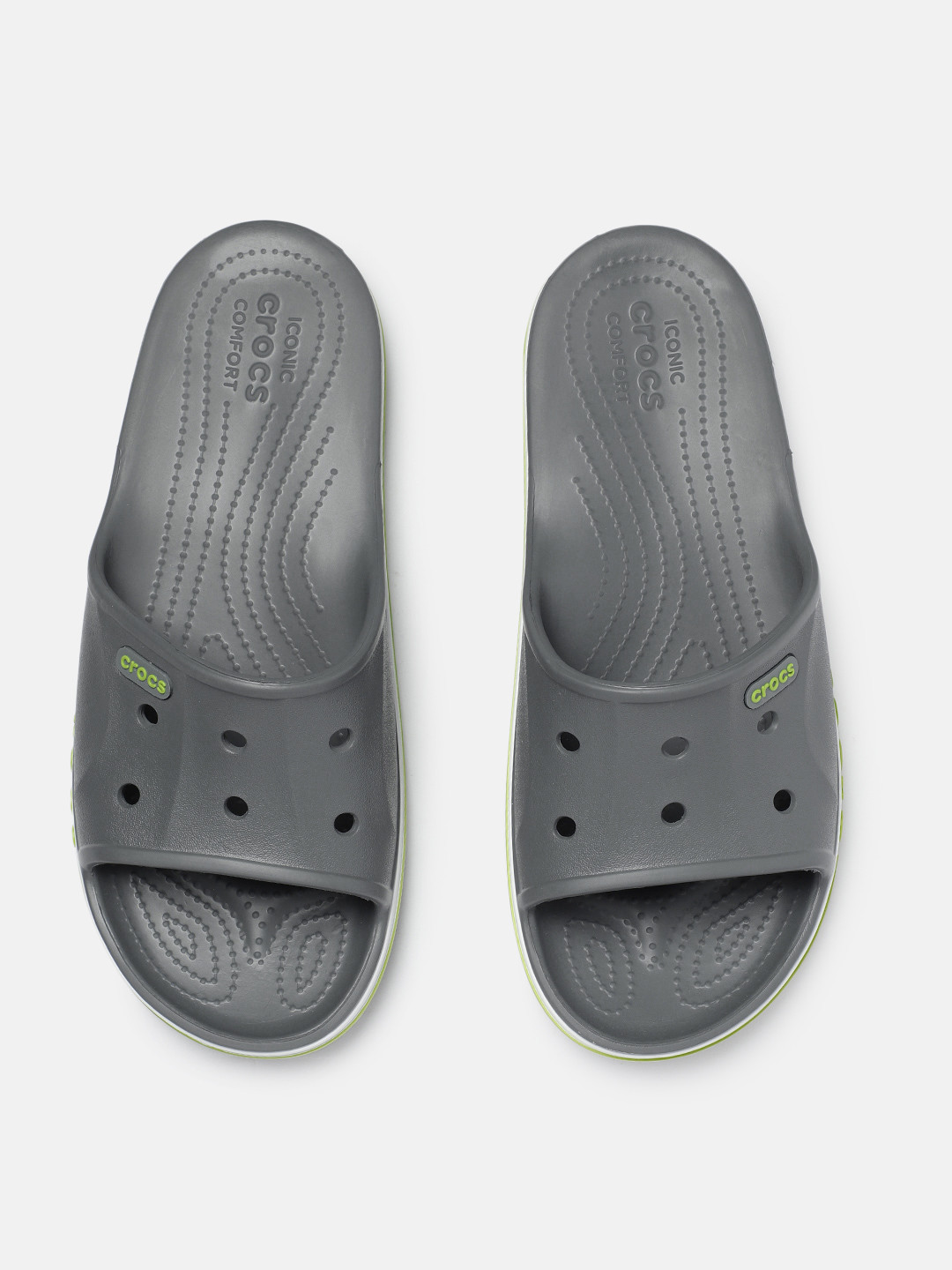 Buy Crocs Unisex Grey Solid Bayaband Sliders - Flip Flops for Unisex ...