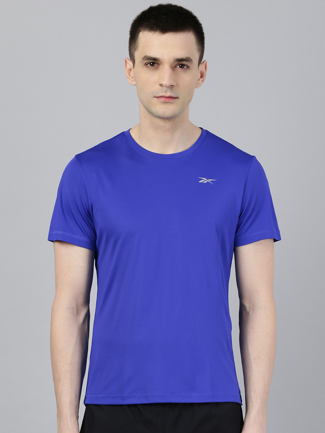 Buy Reebok Men Blue Solid Running T Shirt - Tshirts for Men 11574118 ...