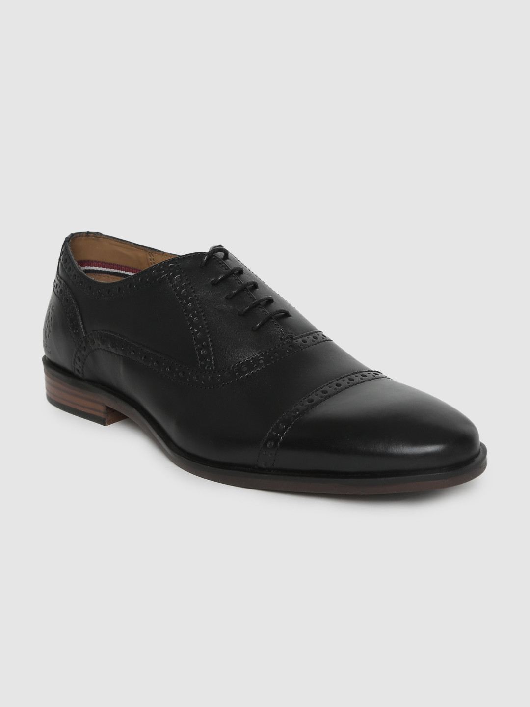 Buy U.S. Polo Assn. Men Black Solid KOSMO Leather Formal Derbys ...