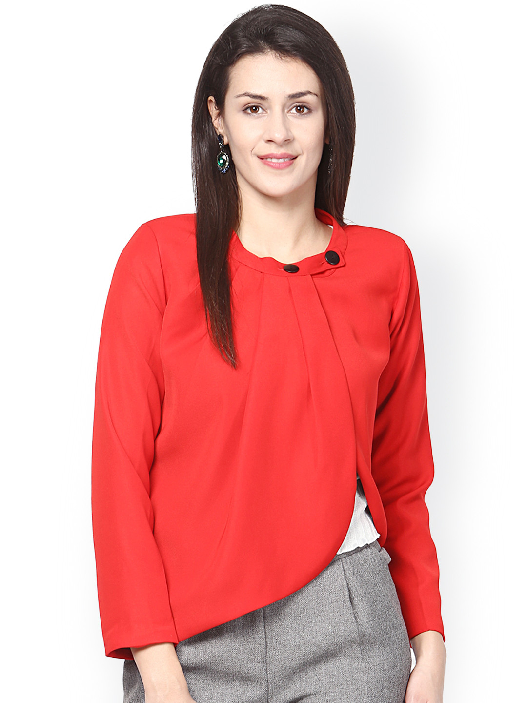 Buy Athena Red Coat - Coats for Women 1158514 | Myntra