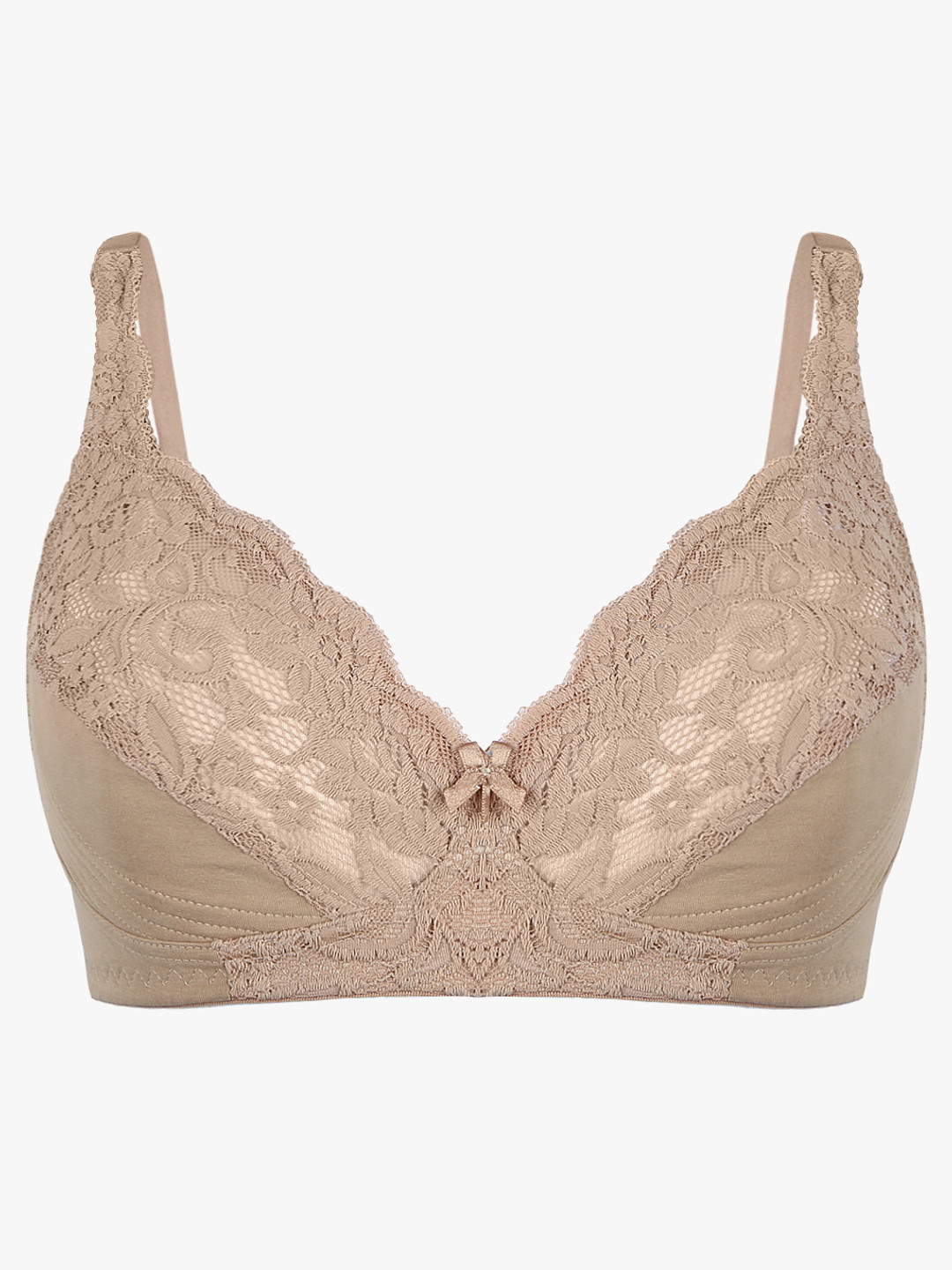Buy Bwitch Beige Lace Underwired Lightly Padded Everyday Bra ...