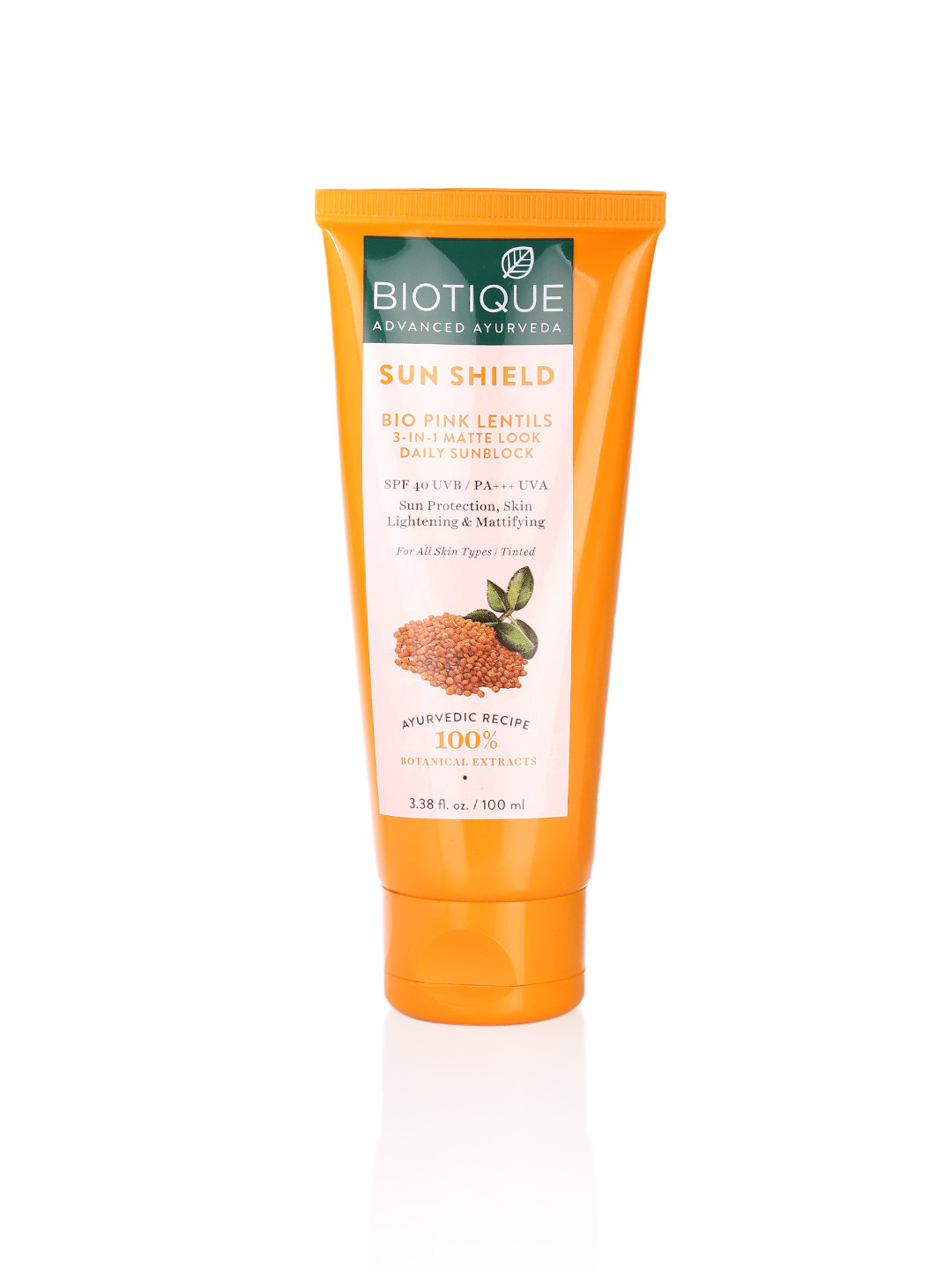 Buy Biotique Bio Sun Shield Pink Lentils Matte Sunscreen 100 Ml ...